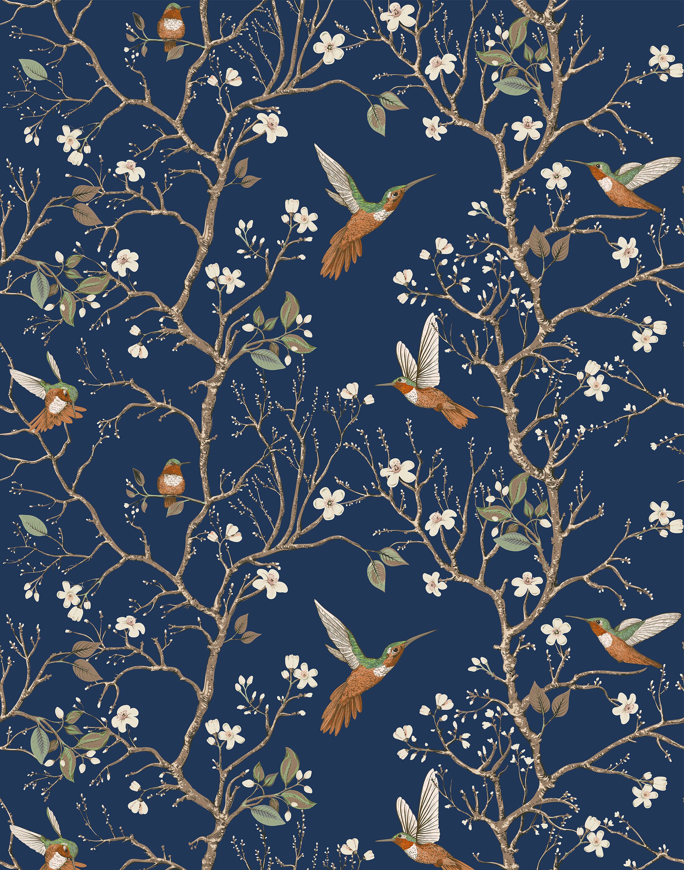 Bird Wallpaper Stunning Bird & Branch Wallpaper | Etsy UK