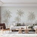 Beige Tall Palm Tree Wallpaper Mural | Subtle Design - Etsy