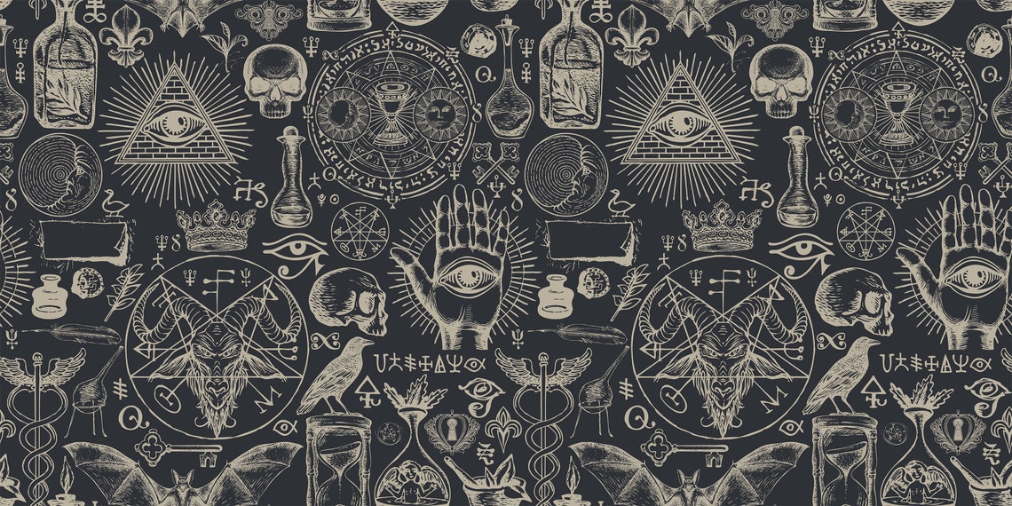 Gothic Style Wall Mural Occult Wall Mural Mystical - Etsy UK