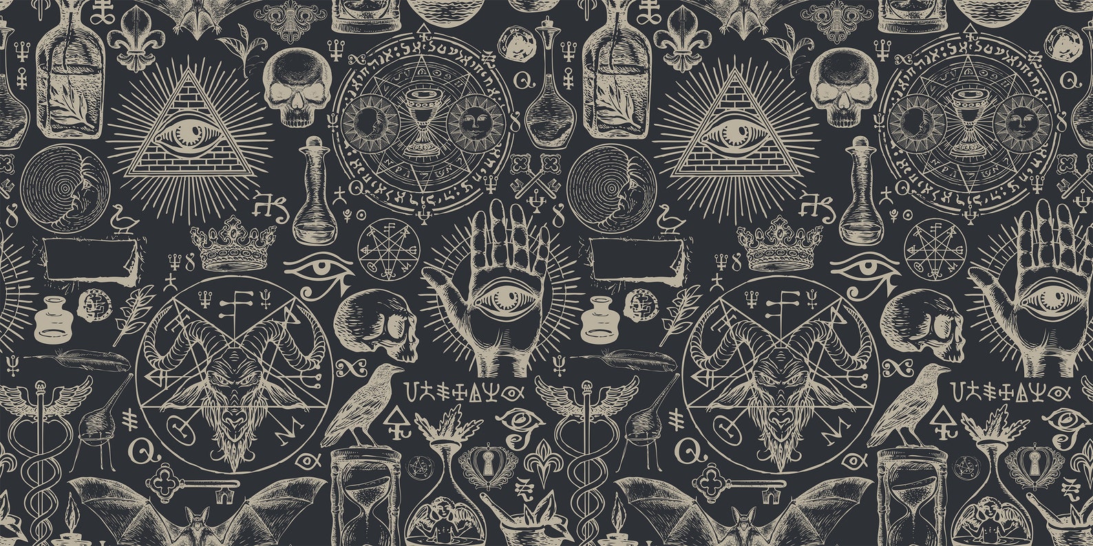 Gothic Style Wall Mural Occult Wall Mural Mystical - Etsy UK