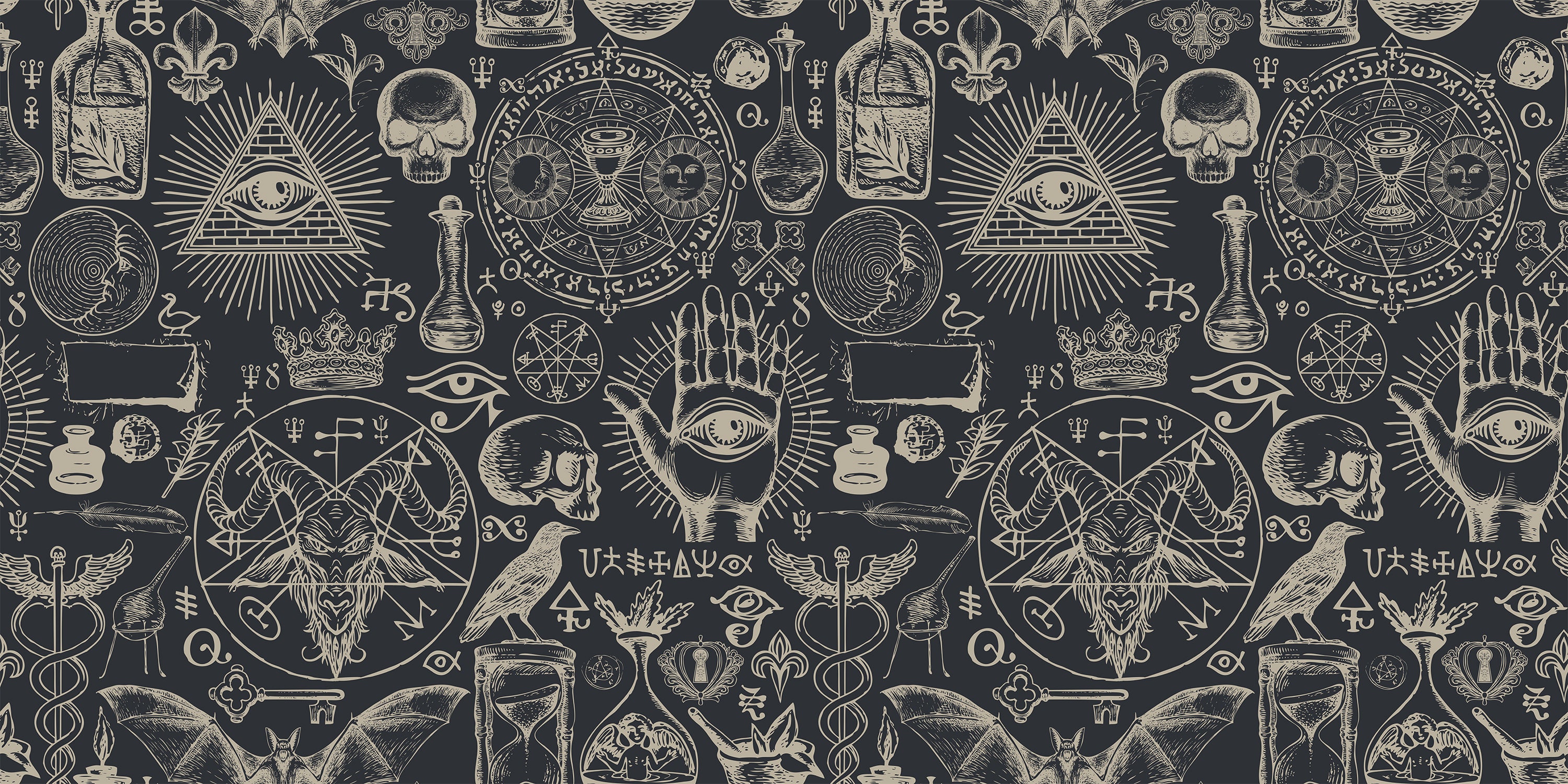 Gothic Style Wall Mural Occult Wall Mural Mystical - Etsy UK