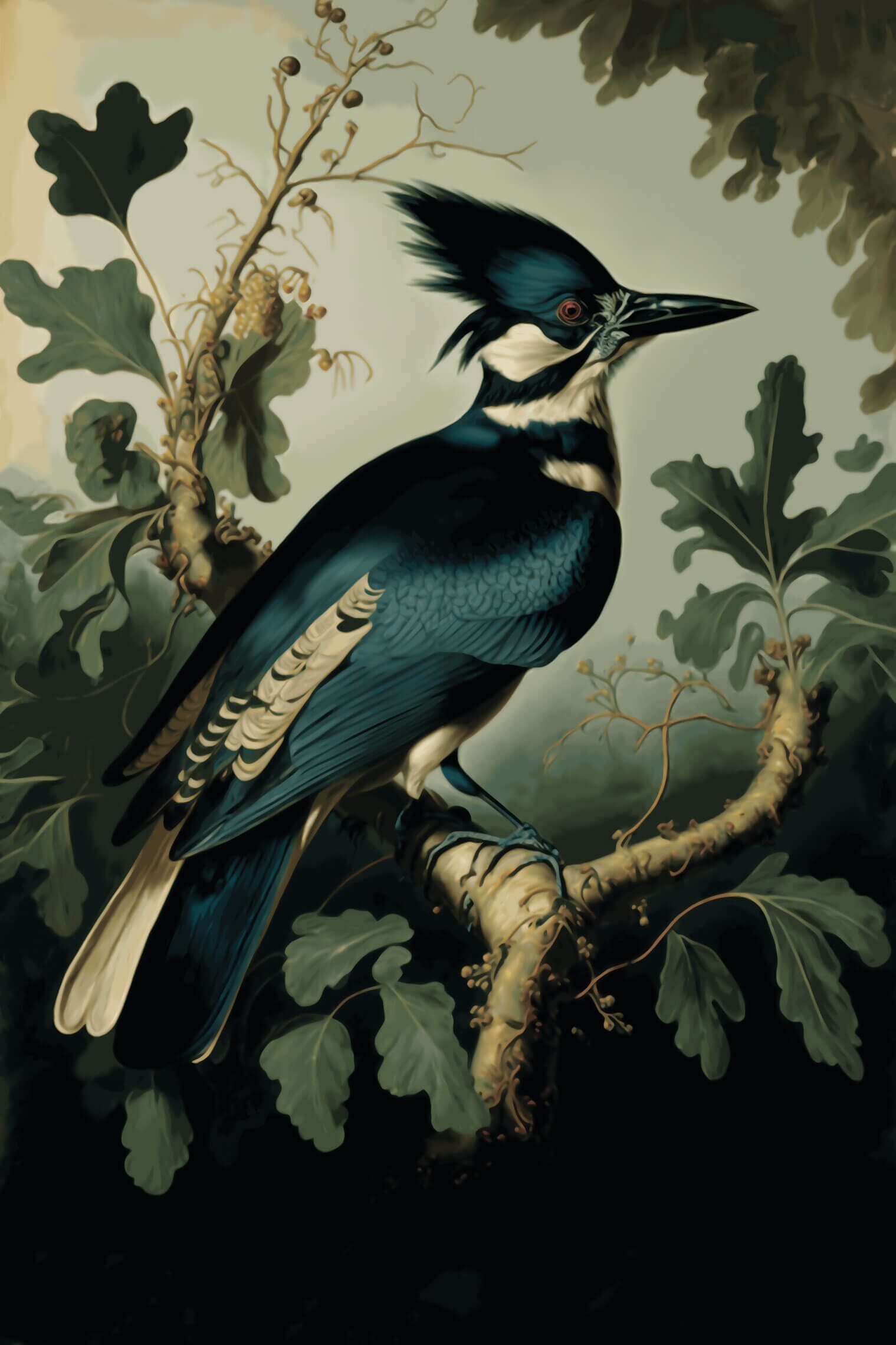 Blue Bird Wallpaper Mural - Etsy