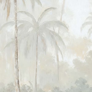 Beige Tall Palm Tree Wallpaper Mural | Subtle Design - Etsy