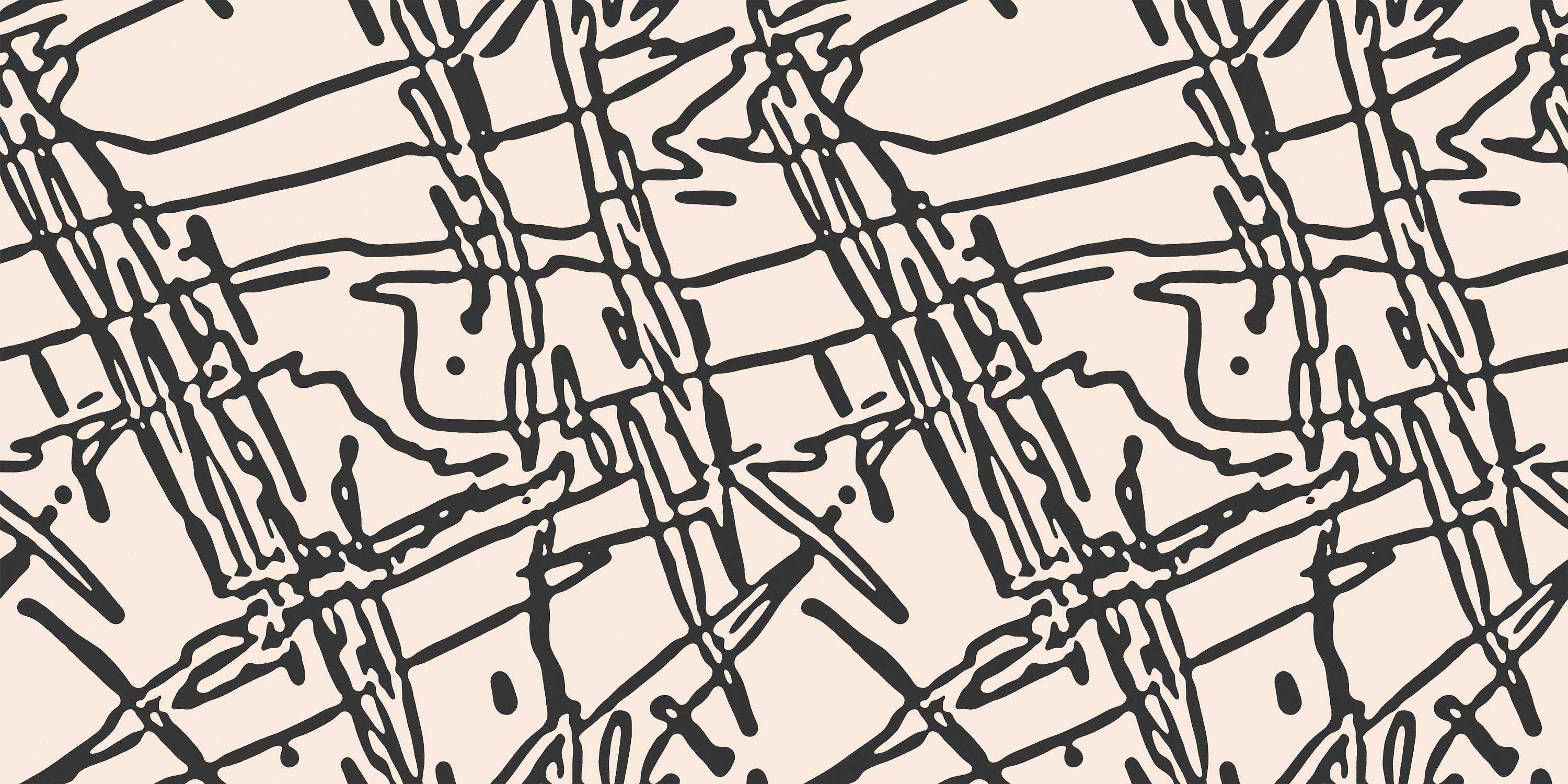 Abstract Squiggle Wallpaper Mural Japanese-inspired Design - Etsy