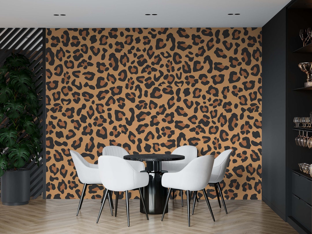 Leopard Print Wallpaper Mural - Etsy