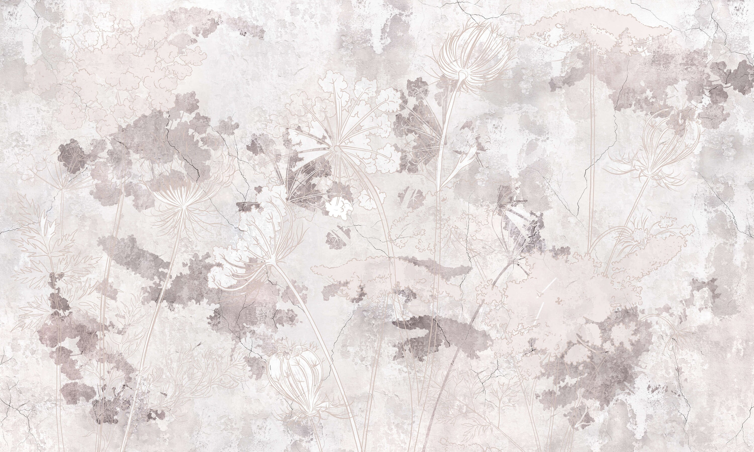 Rustic Floral Wallpaper Mural - Etsy