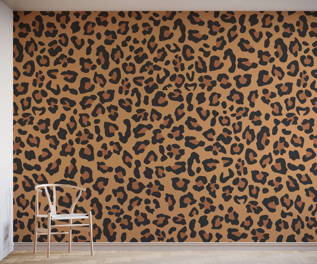 Leopard Print Wallpaper Mural - Etsy