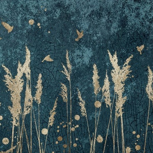 Wheat Wallpaper Mural | Abstract Field Scene - Etsy