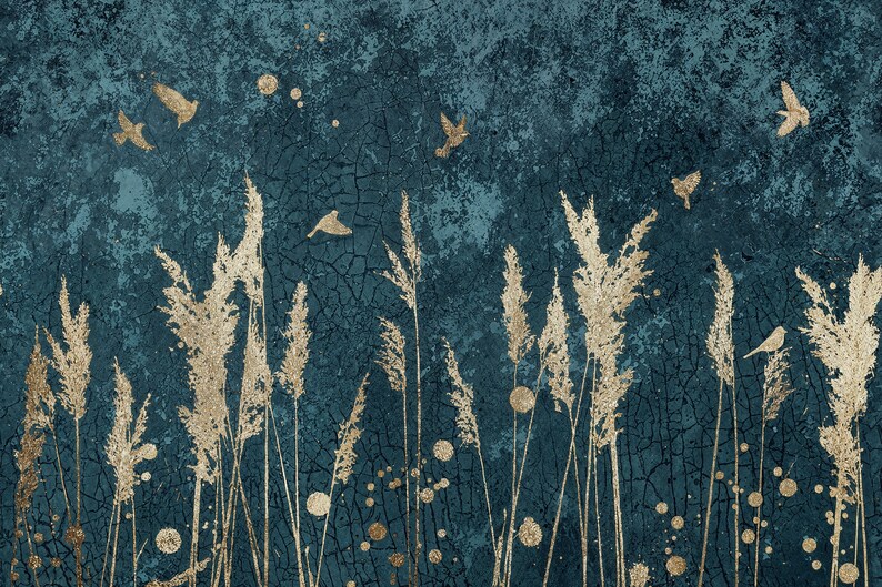 Wheat Wallpaper Mural | Abstract Field Scene - Etsy