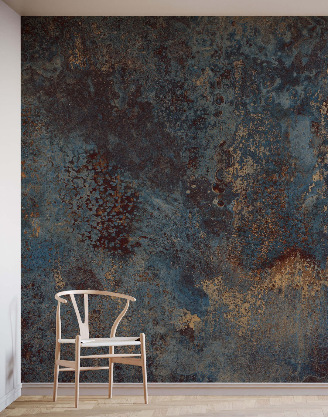 Copper Effect Wallpaper Mural Rustic Effect - Etsy