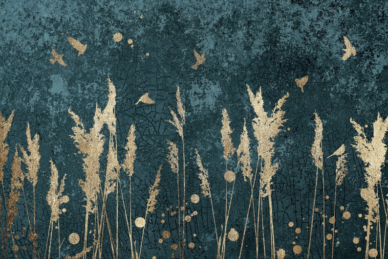 Wheat Wallpaper Mural Abstract Field Scene - Etsy