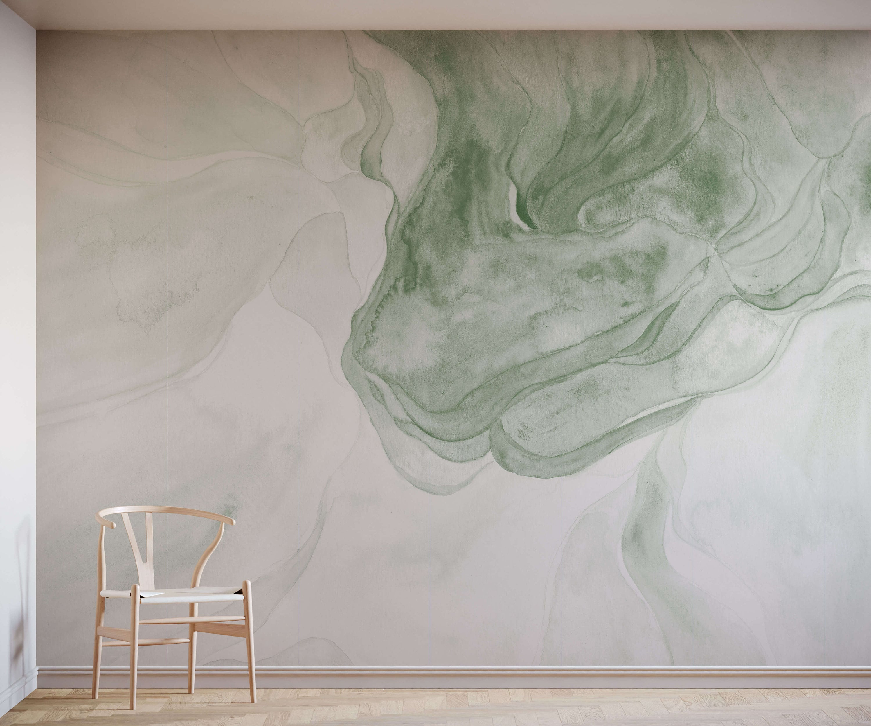 Watercolour Wallpaper Mural Abstract Hand Drawn Watercolour Wall Mural ...