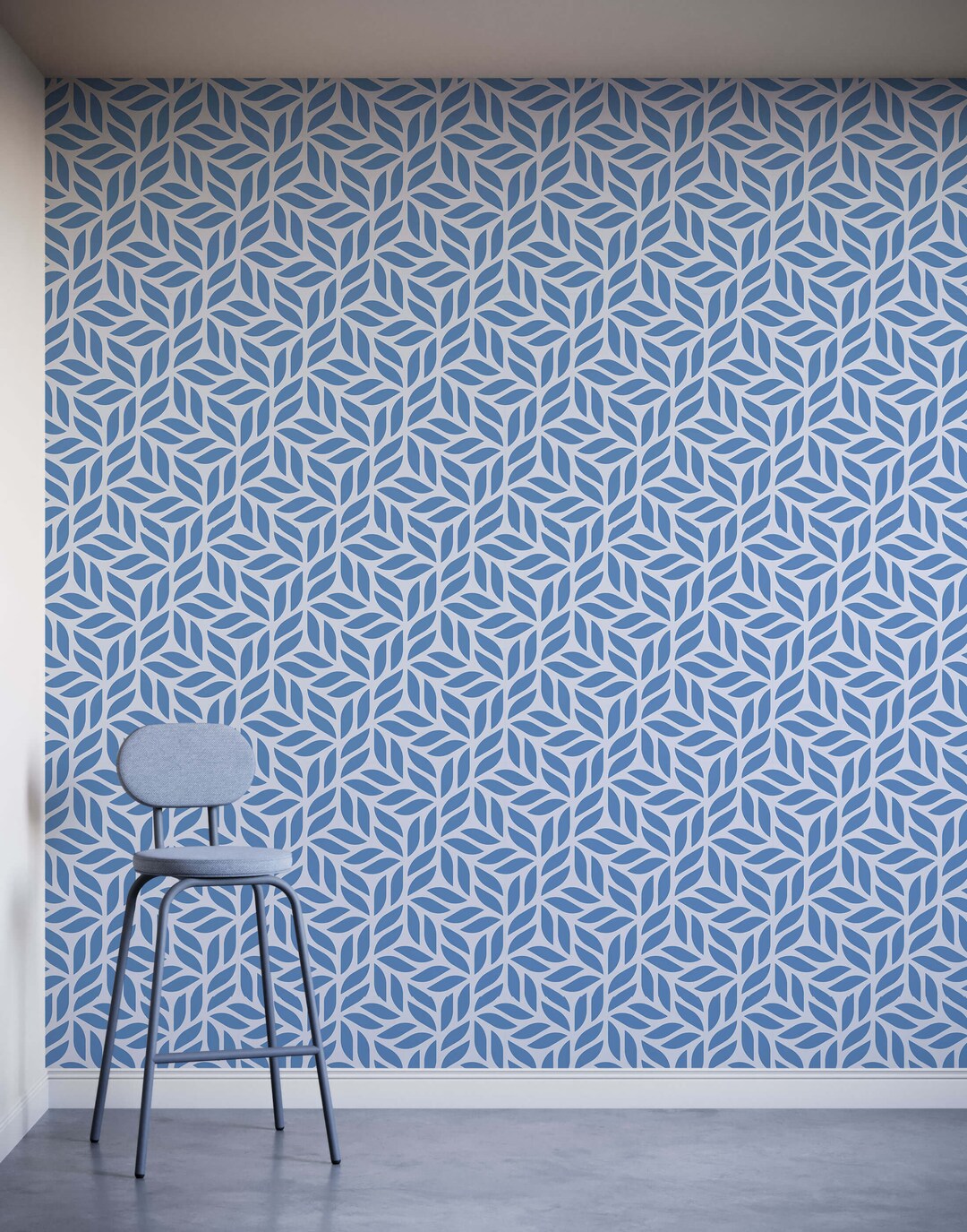 Geometric Wallpaper | Abstract Leaf-style Pattern Available in Pink ...