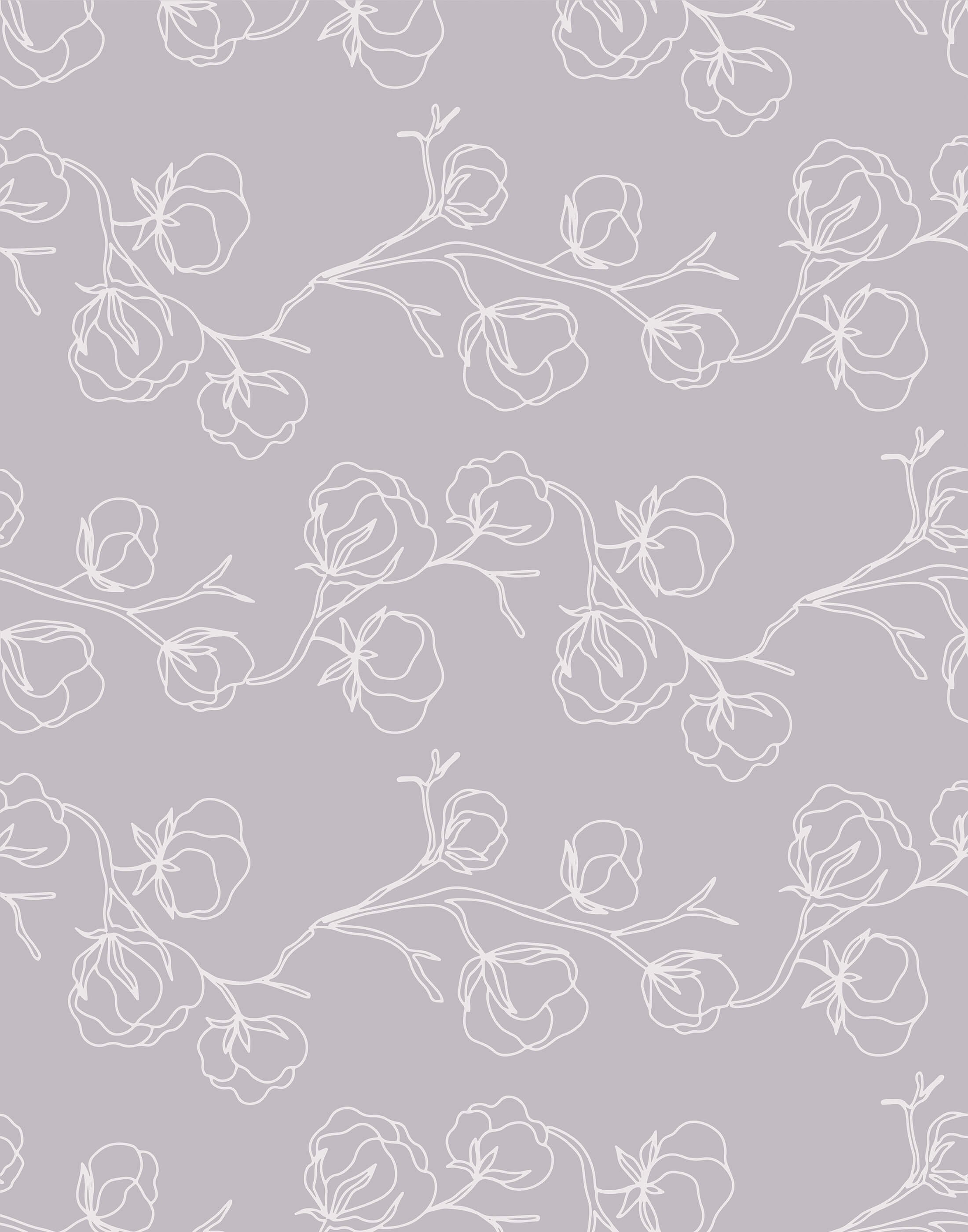 Rose Wallpaper | Bold, Line-drawn Roses Design Available in Black ...