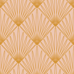 Art Deco Wallpaper | Fan-shaped Art Deco Pattern - Etsy