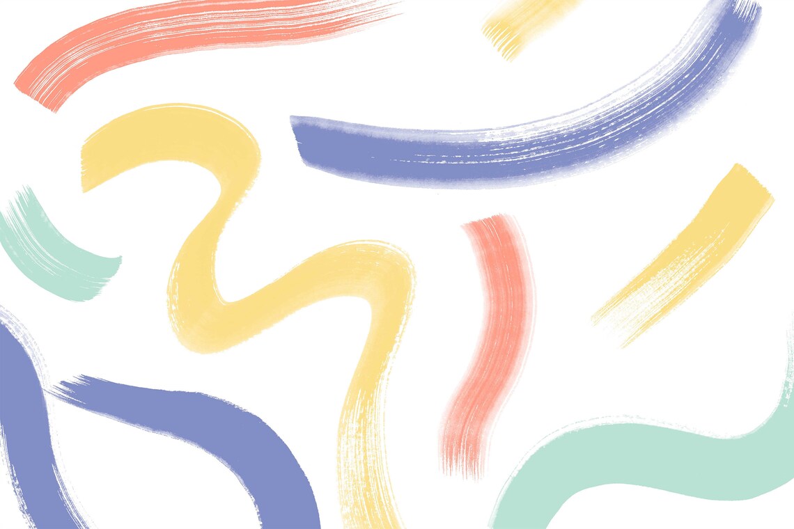 Line Wallpaper Abstract Painted Wavy Line Wallpaper Modern - Etsy