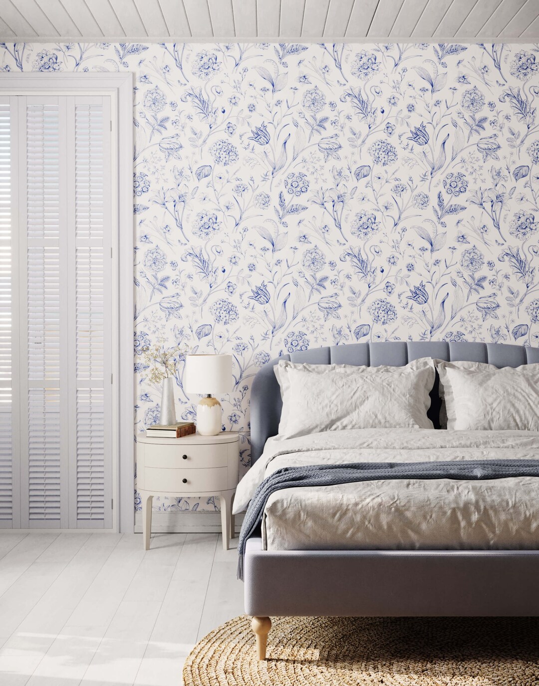 Detailed Floral Wallpaper | Intricate Wallpaper | Sketched Flower ...