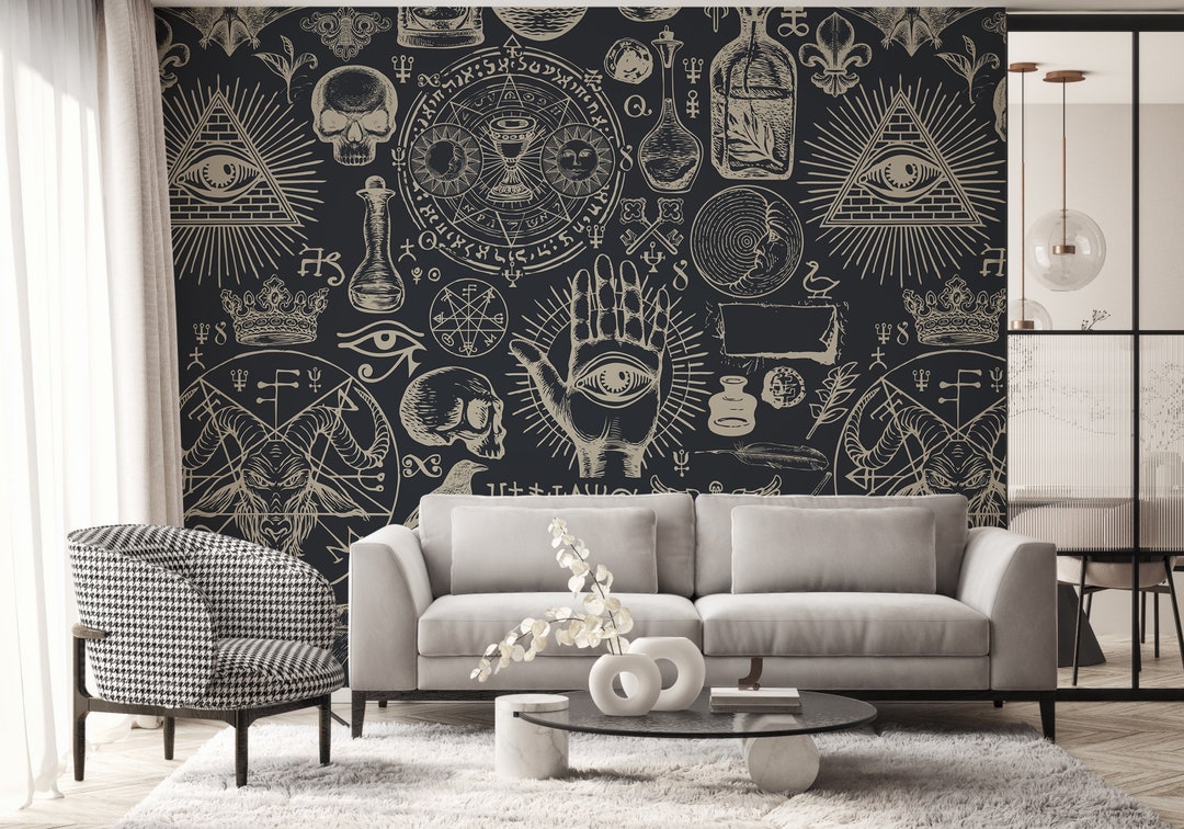 Gothic Style Wall Mural | Occult Wall Mural | Mystical Wallpaper Mural ...