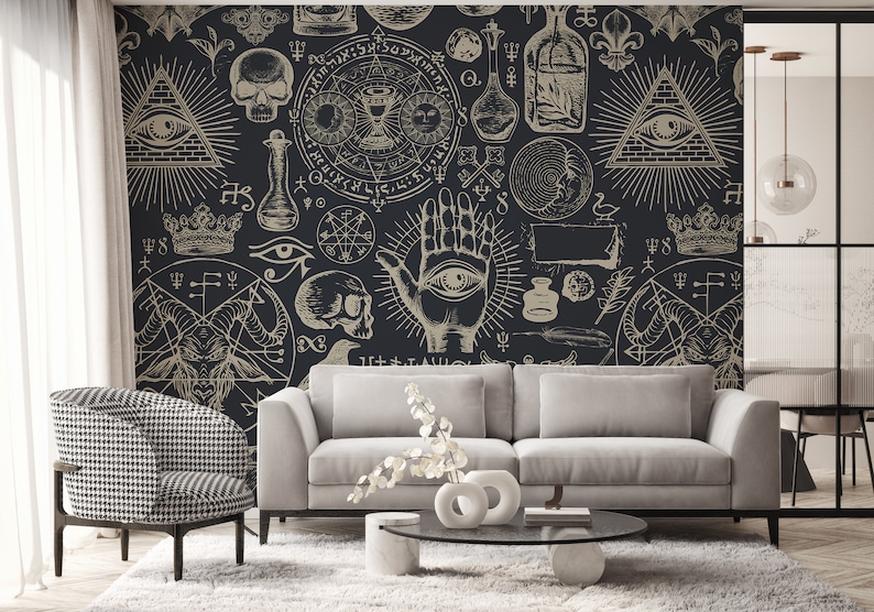 Gothic Style Wall Mural Occult Wall Mural Mystical - Etsy UK