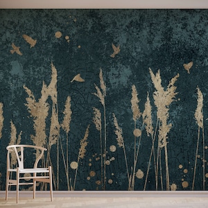 Wheat Wallpaper Mural | Abstract Field Scene - Etsy