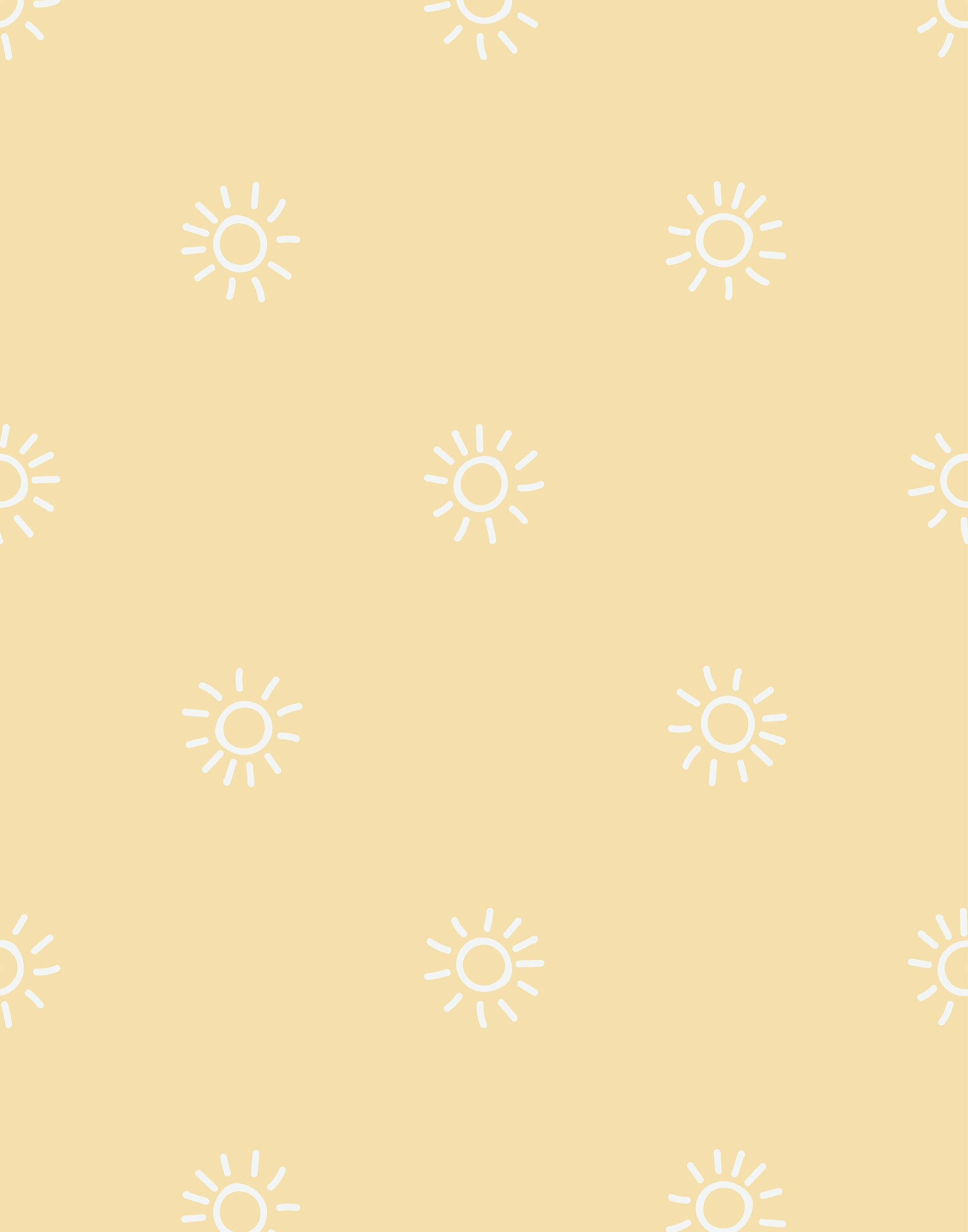 Nursery Wallpaper Children's Sun Wallpaper Illustrated - Etsy