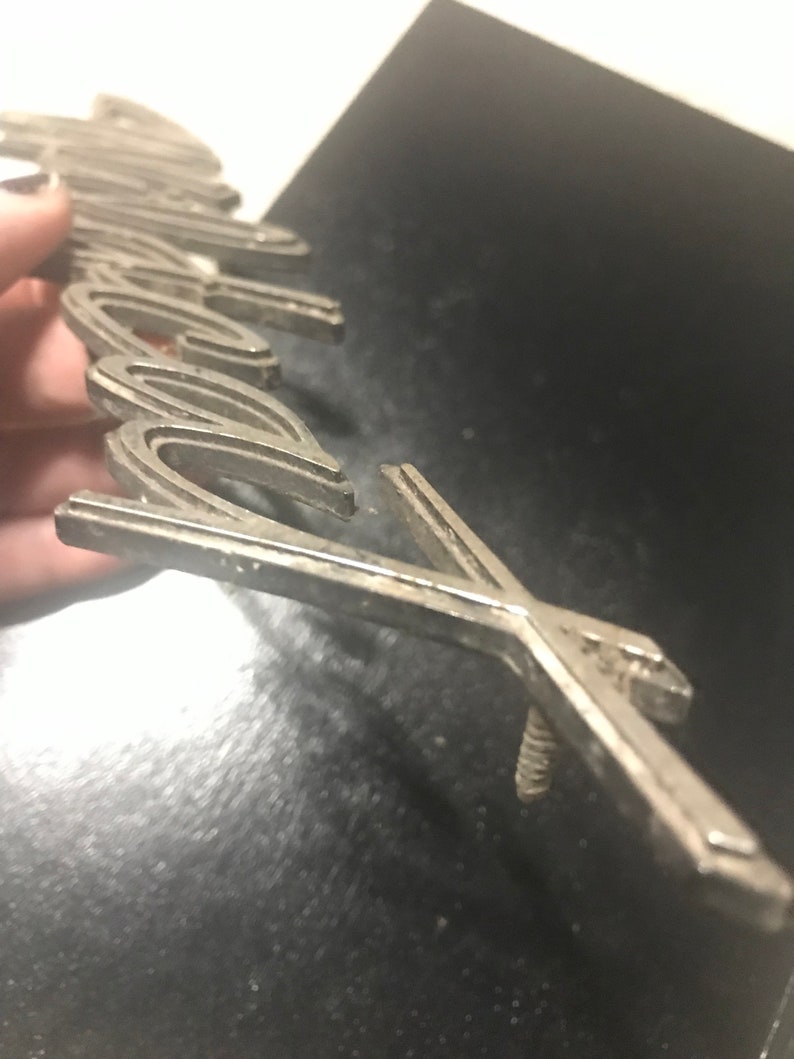 1960s Buick Wildcat Front Fender Script Emblem"wildcat" Monogram Metal ...