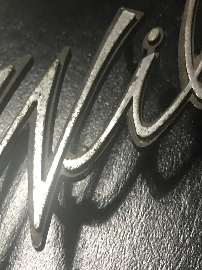 1960s Buick Wildcat Front Fender Script Emblem"wildcat" Monogram Metal ...