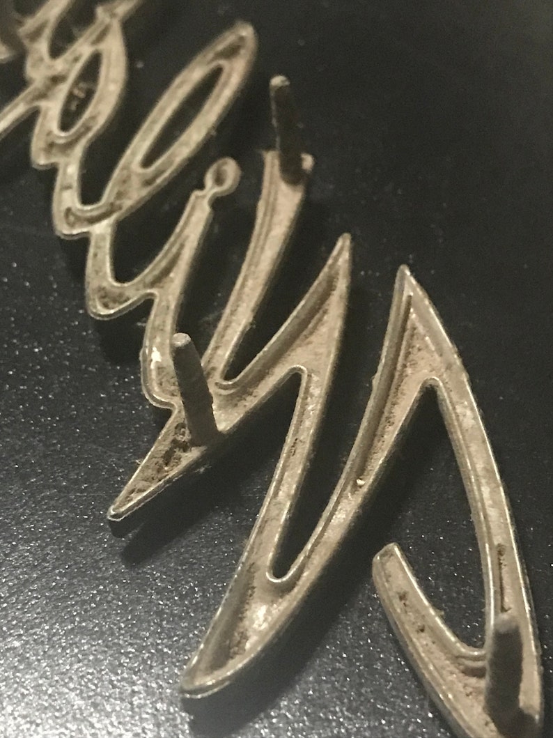 1960s Buick Wildcat Front Fender Script Emblem"wildcat" Monogram Metal ...