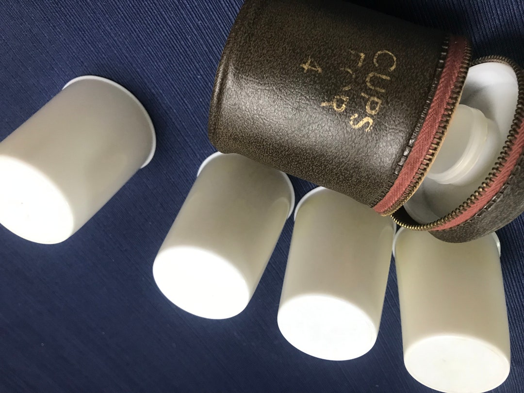VTG CUPS for 4 Zipper Close Plastic Stackable Picnic Cups - Etsy
