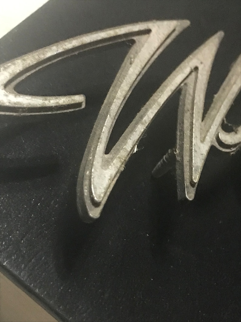1960s Buick Wildcat Front Fender Script Emblem"wildcat" Monogram Metal ...