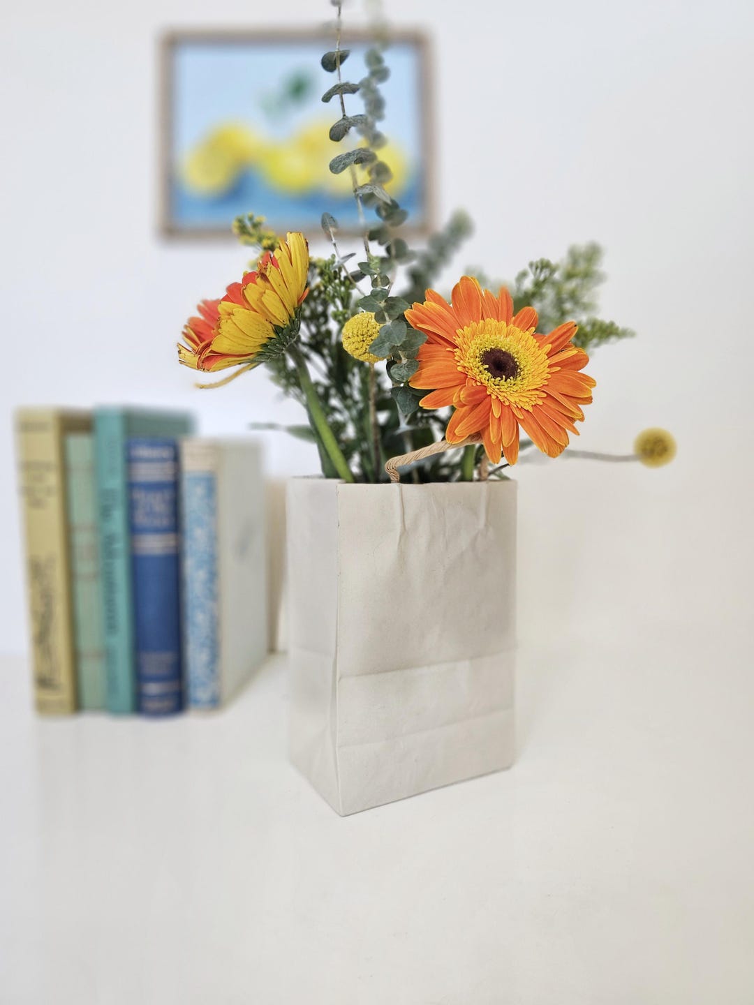 Vintage Harvery Craft Paper Bag Pop Art Ceramic Vase - Etsy