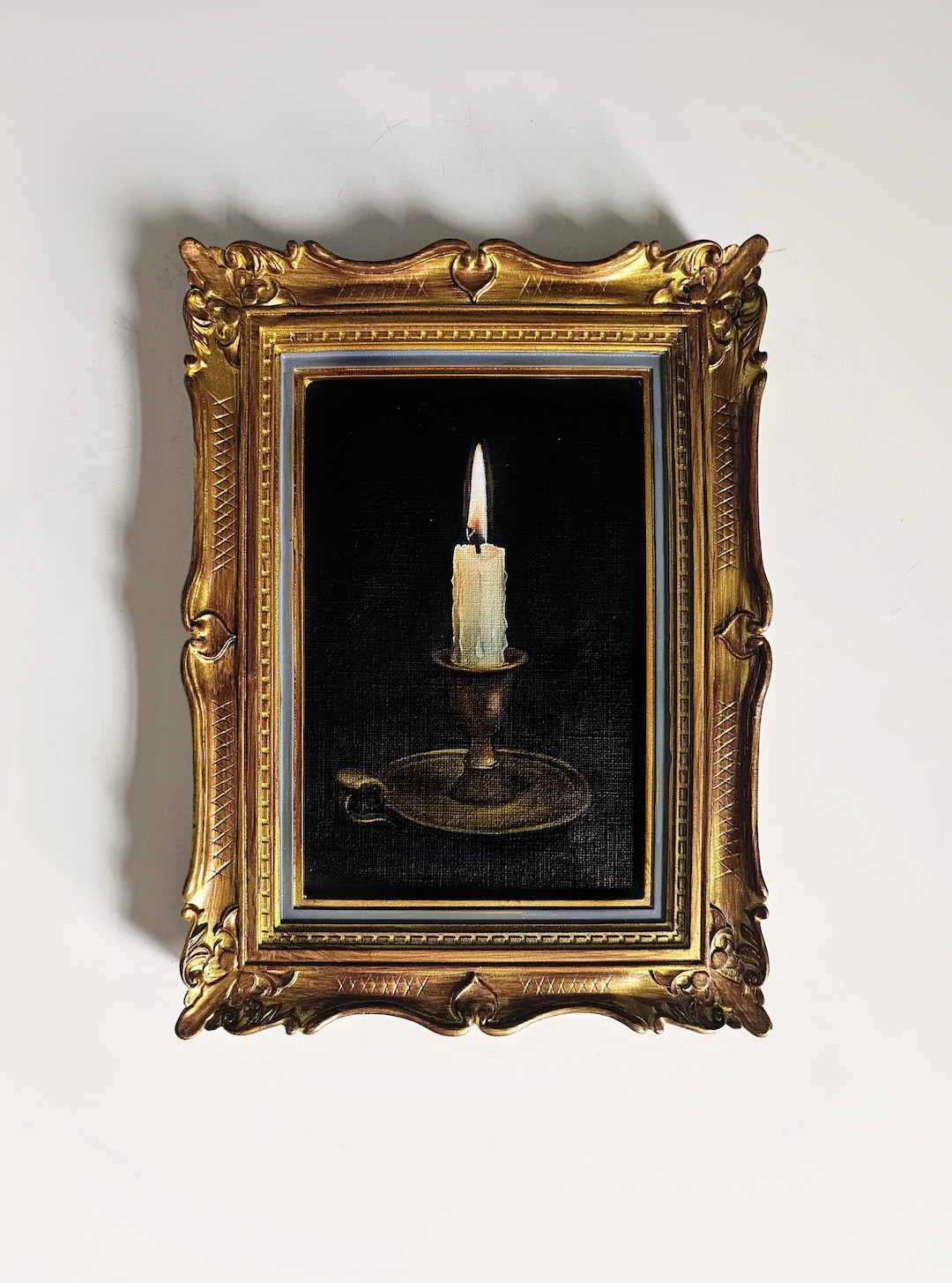 Ornate Framed Candlelight Oil Painting Fine Art Print | Wall Decor - Etsy
