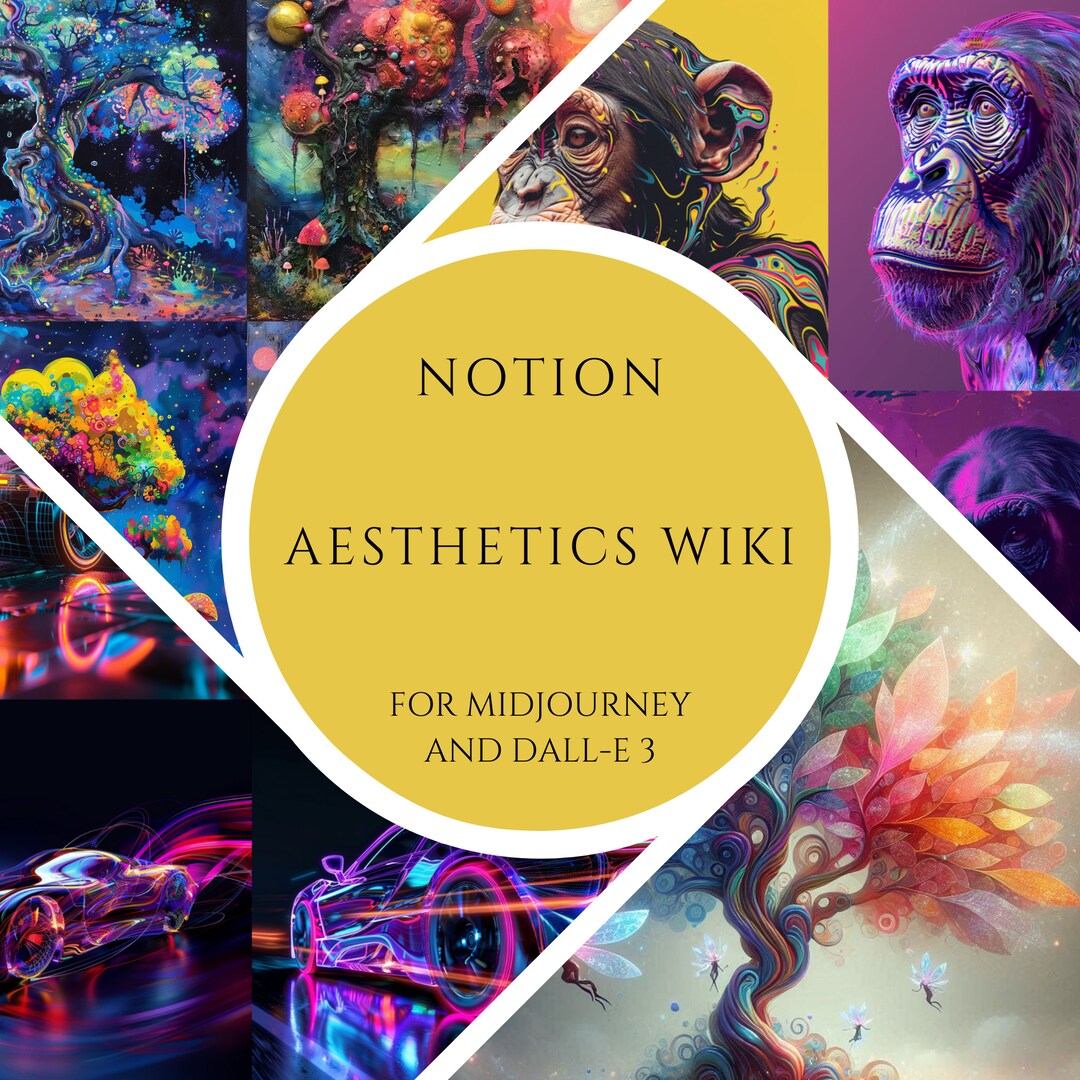 Aesthetics Wiki, Prompting for Midjourney and Dall-e 3, Notion - Etsy
