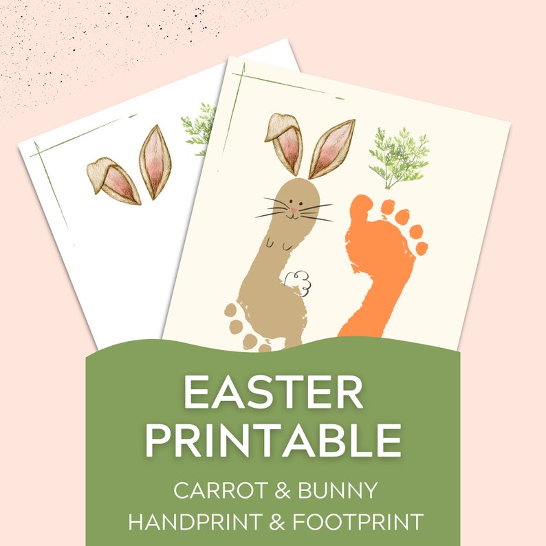 Carrot & Bunny Easter / Footprint Feet Art Craft / Handprint Art Craft ...