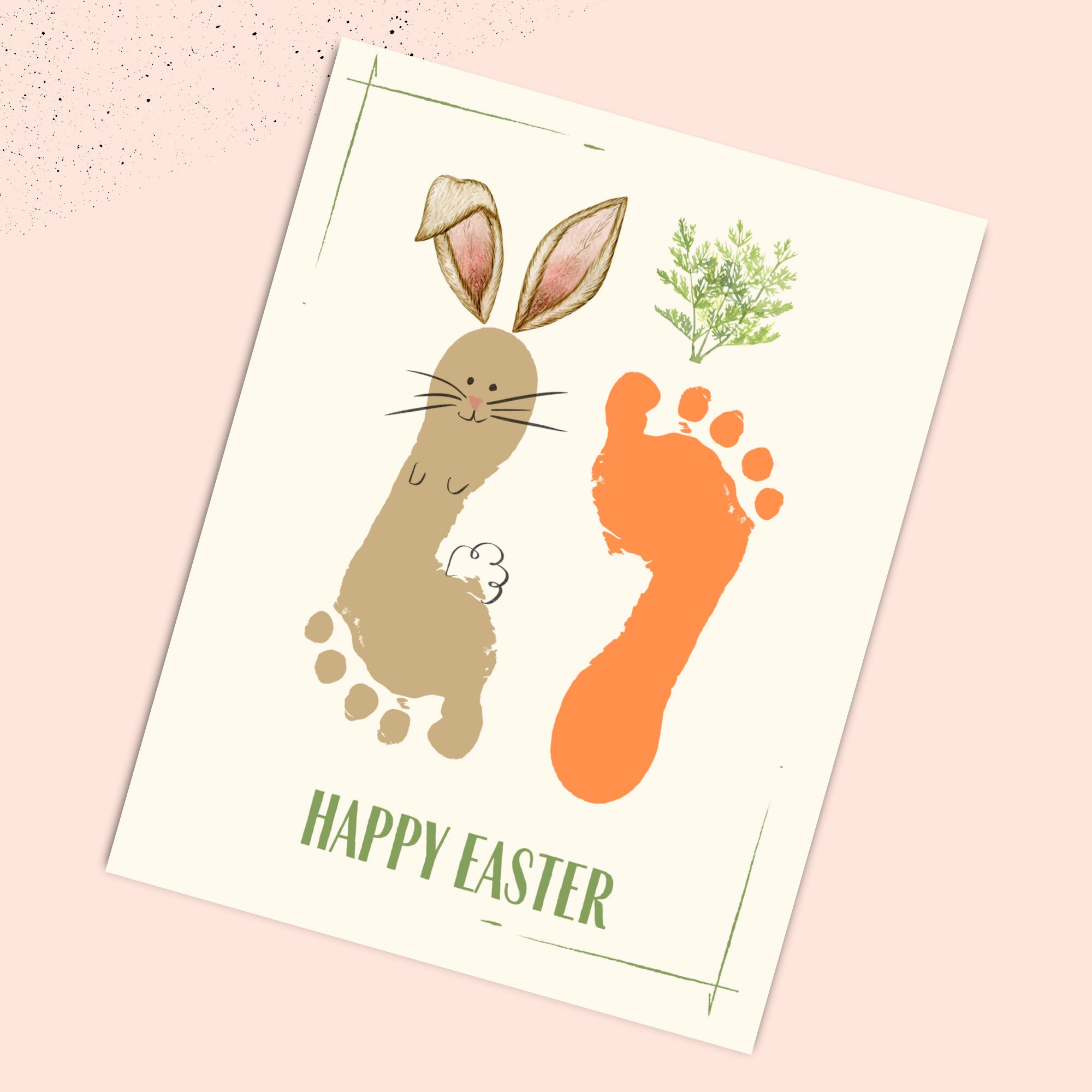 Carrot & Bunny Easter / Footprint Feet Art Craft / Handprint Art Craft ...