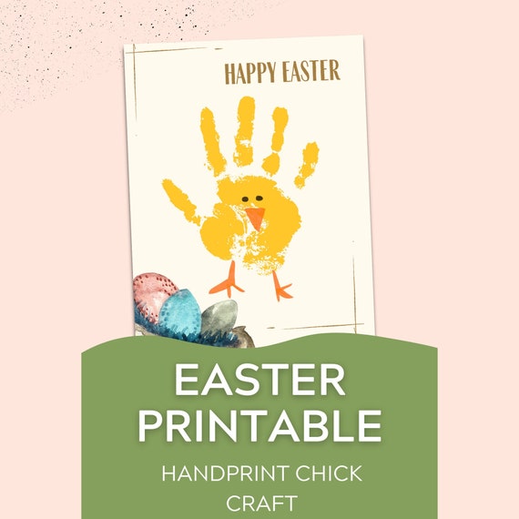 Easter Chick /handprint Art Craft / Kids Baby Toddler / - Etsy