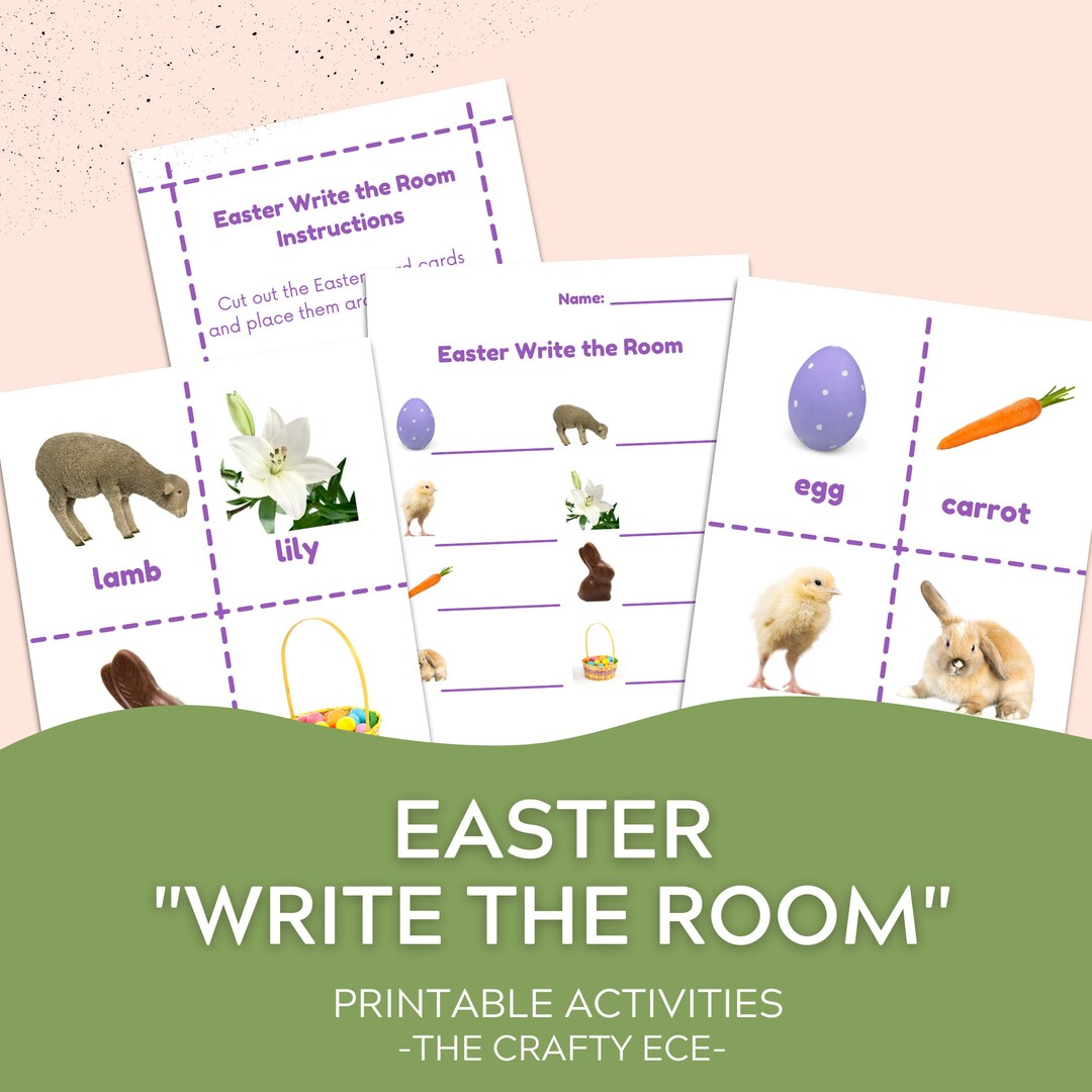 Easter Write the Room/ Kindergarten, Grade 1 / Craft, Words, Writing ...