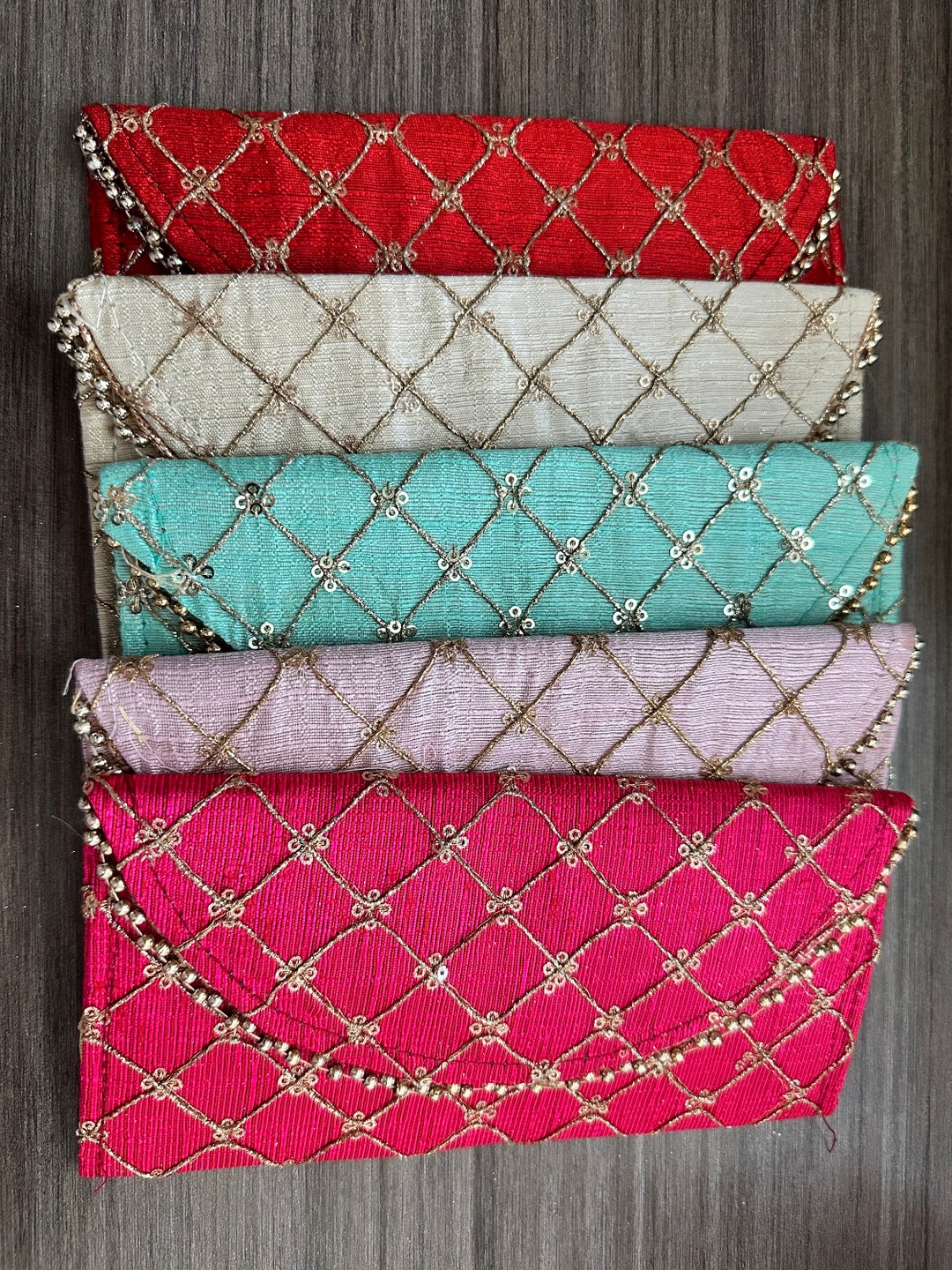 Gold Thread Shagun Envelope - 5 Pack | Shagun Ceremony | Shagun Gifts ...