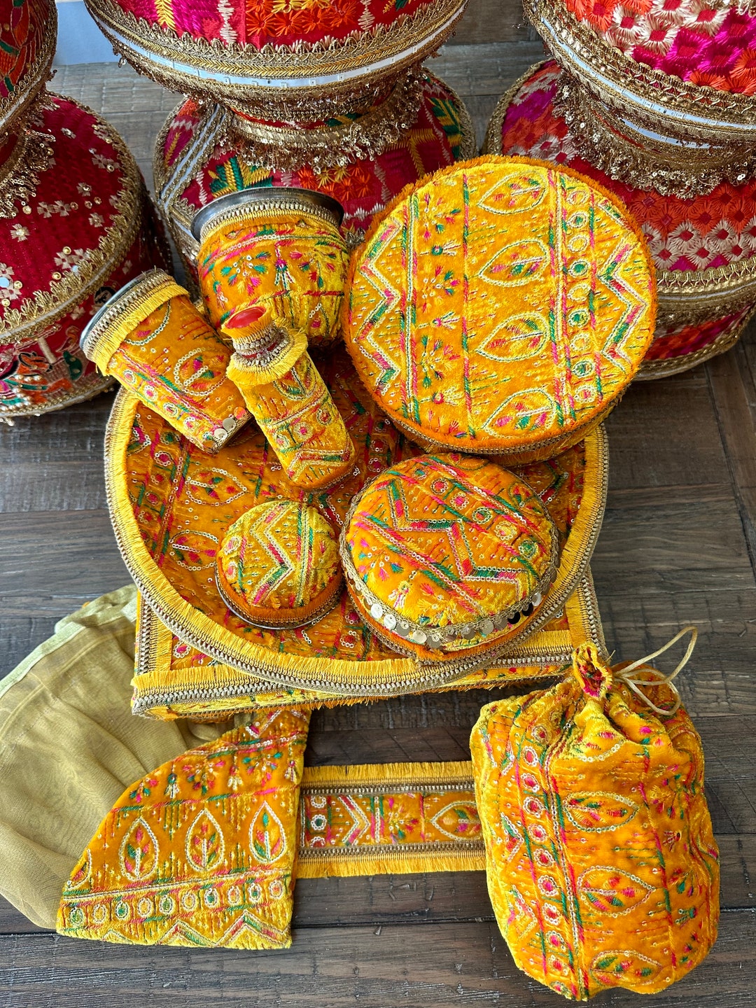 The Haldi Maiyan Set haldi Set Haldi Ceremony Punjabi Sikh Indian ...