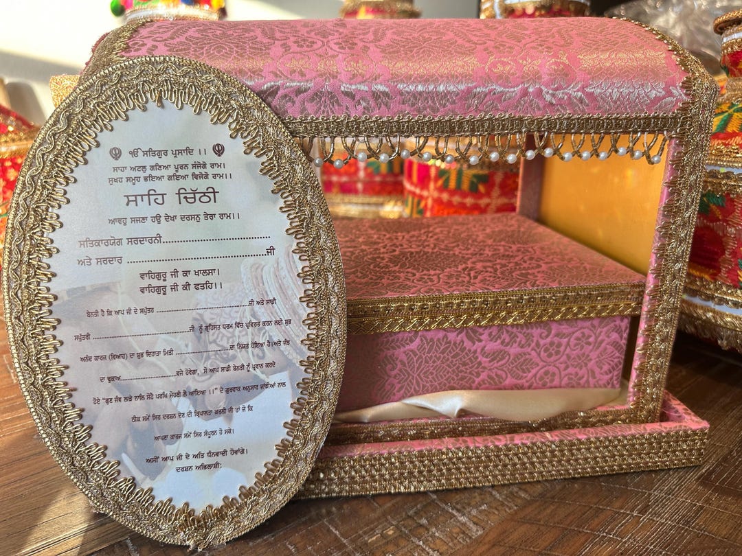 Sahe Chithi Doli Box Mithai Box Punjabi Wedding Invitation Punjabi ...
