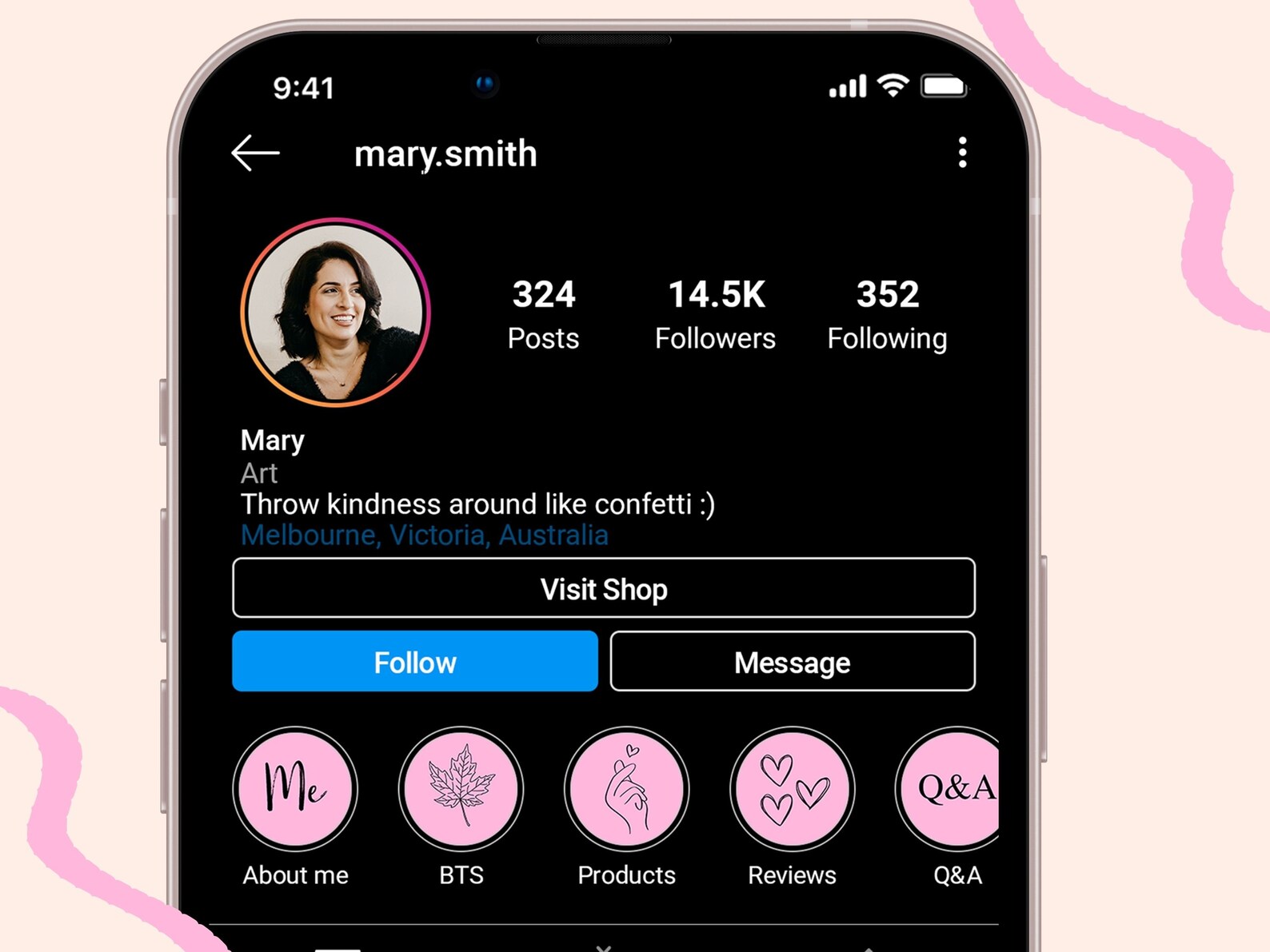 200 Insta Highlight Covers Pink Link Art, Cute IG Story Icons, Pastel ...
