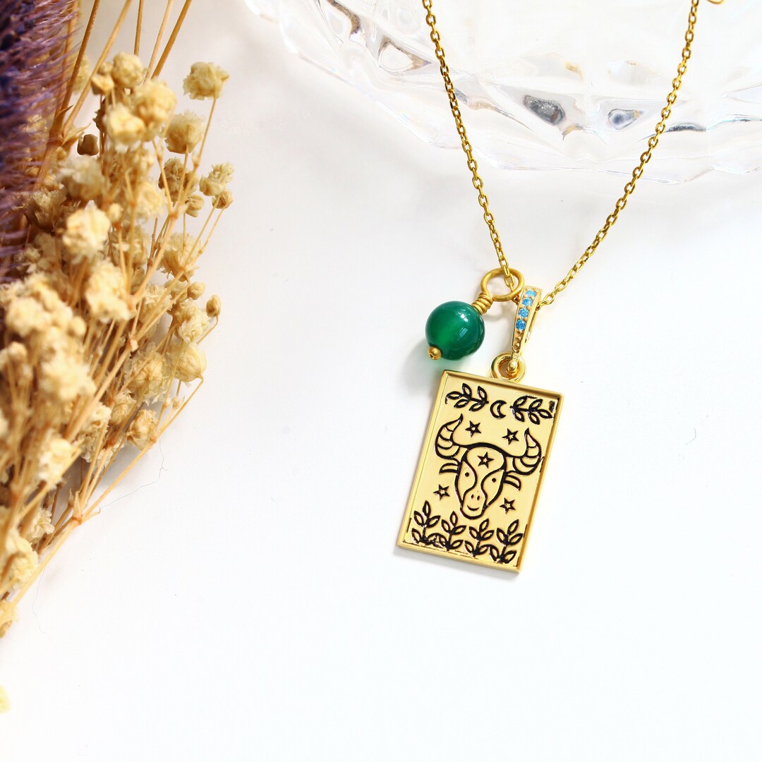 Taurus Necklace Jewelry, Taurus Zodiac Necklace, Gold Horoscope Jewelry ...