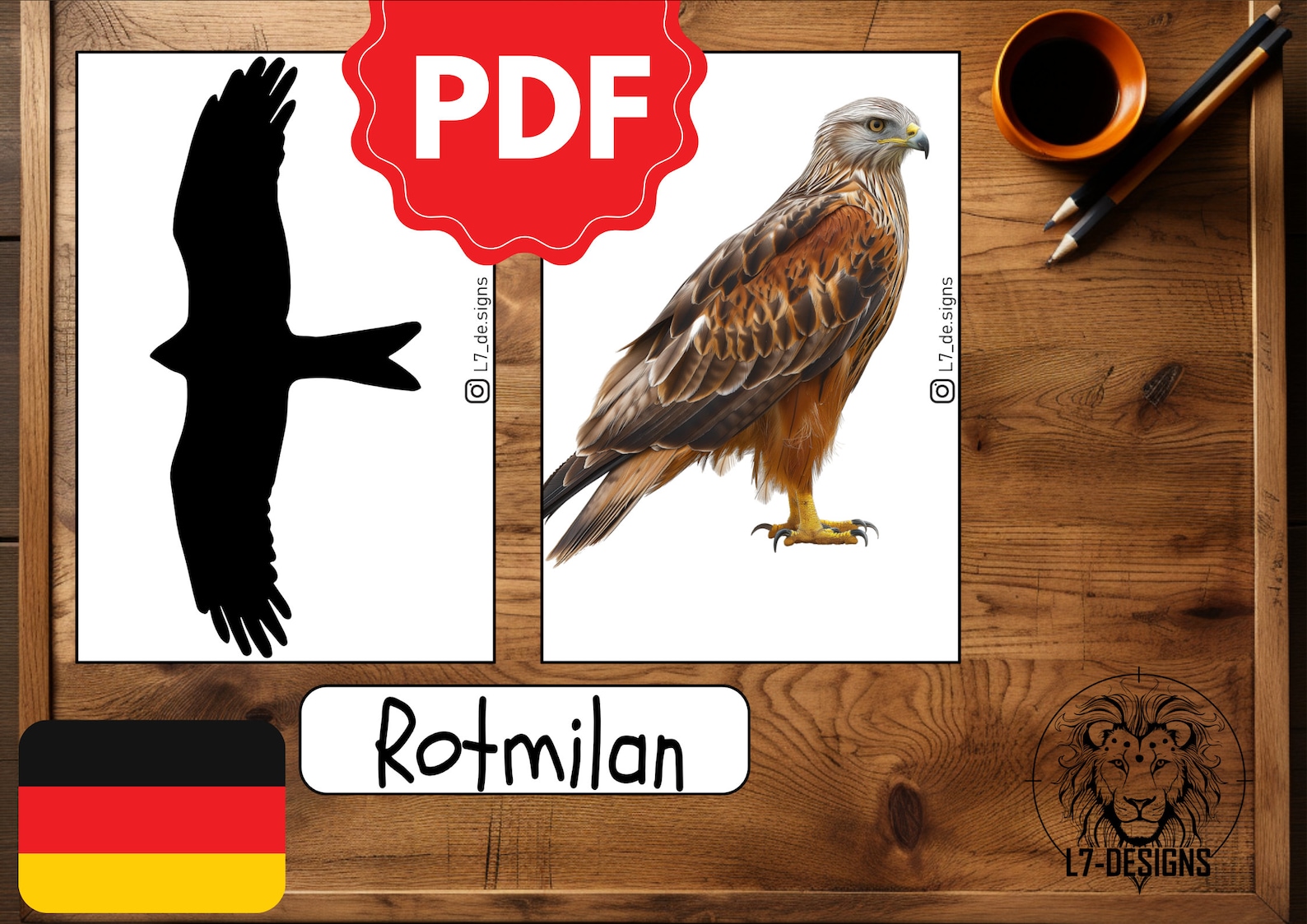 BIRDS OF PREY Flashcards With FLIGHT SILHOUETTES | Montessori ...