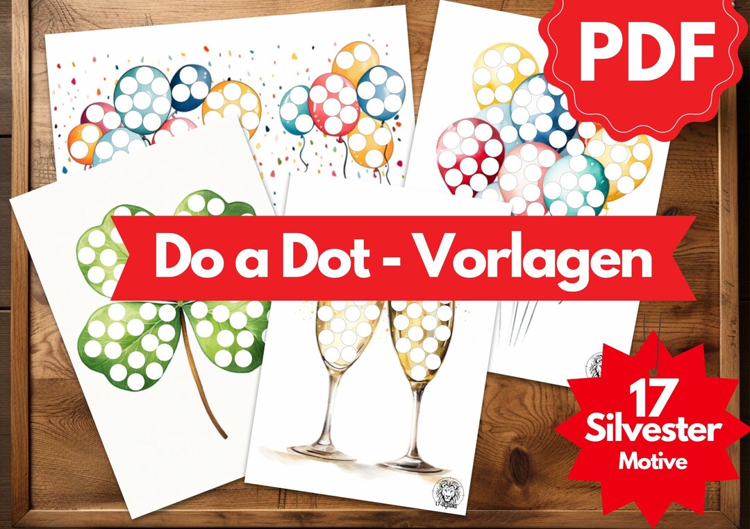 Do a Dot Templates Coloring Pages Dot Markers New Year's Eve Color ...