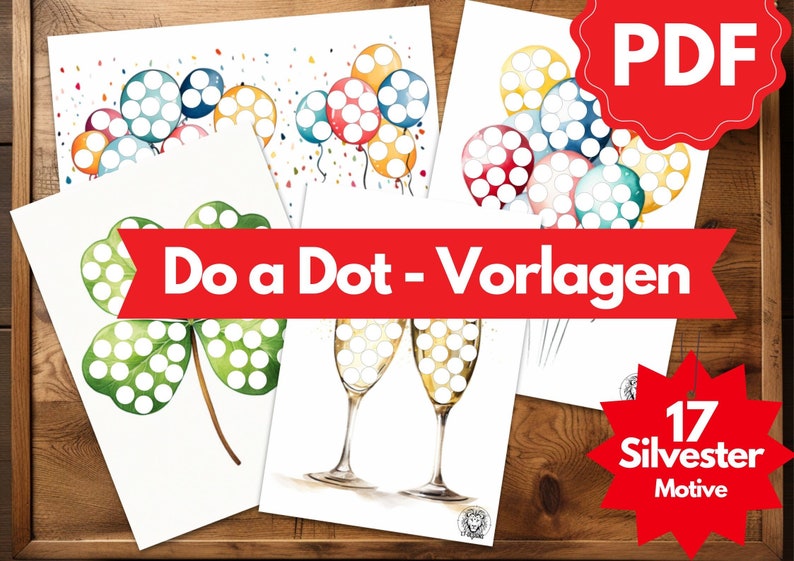 Do a Dot Templates - Coloring Pages - Dot Markers - New Year's Eve ...