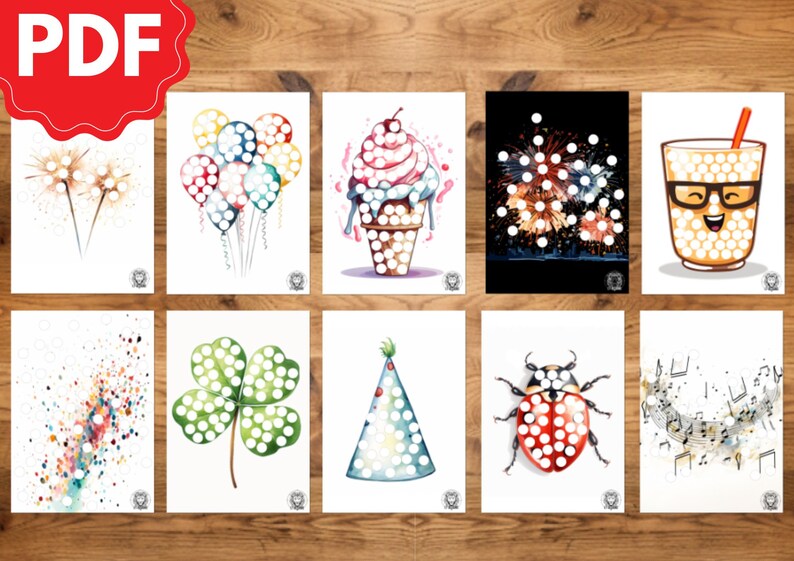 Do a Dot Templates Coloring Pages Dot Markers New Year's Eve Color ...