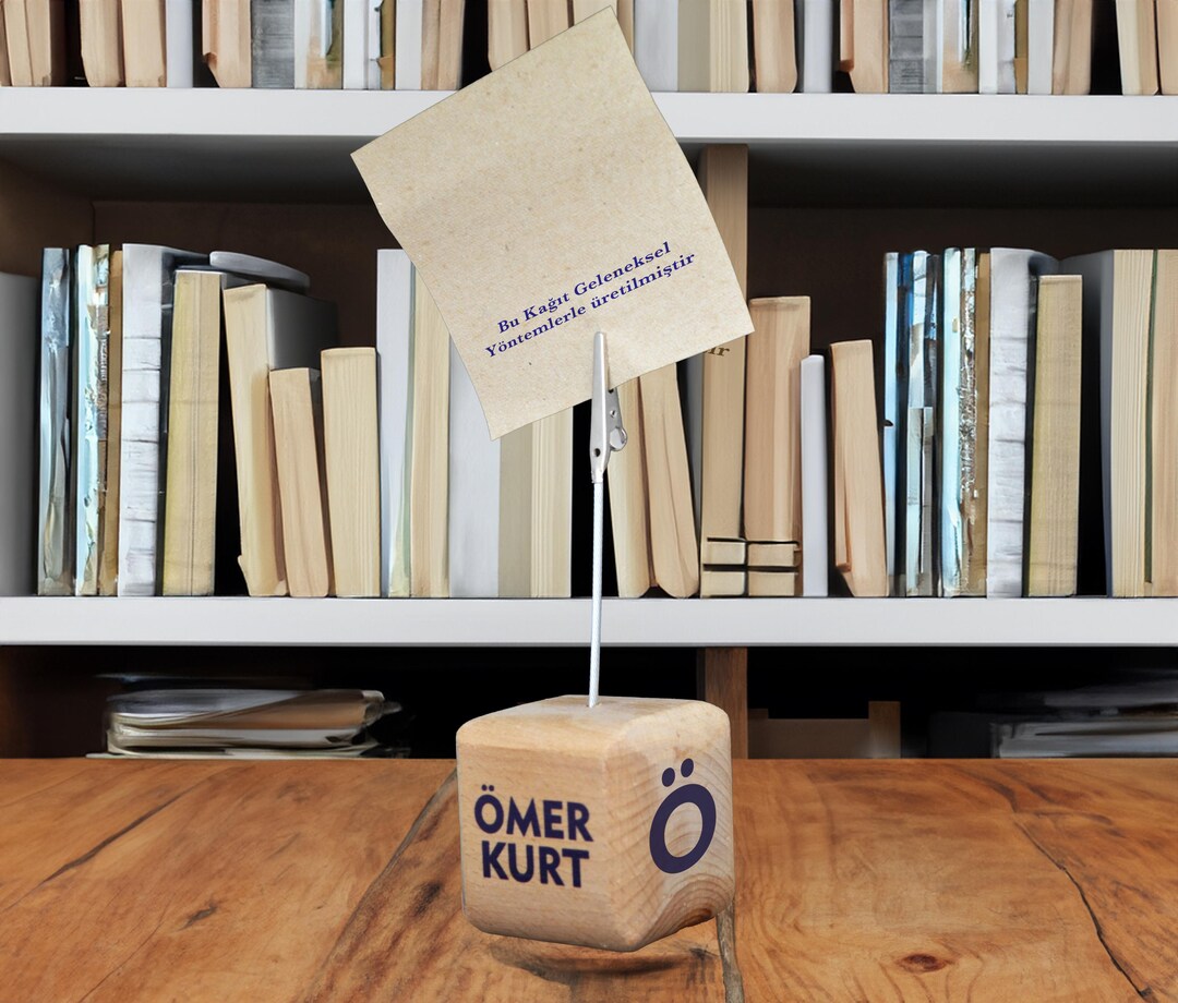 Personalized Wood Photo Holder, Note Holder Wood, Modern Note Holder ...