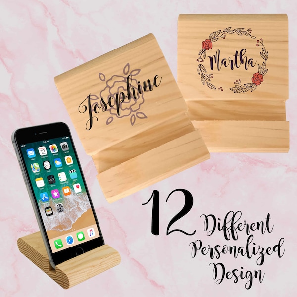 Wood Phone Stand - Etsy