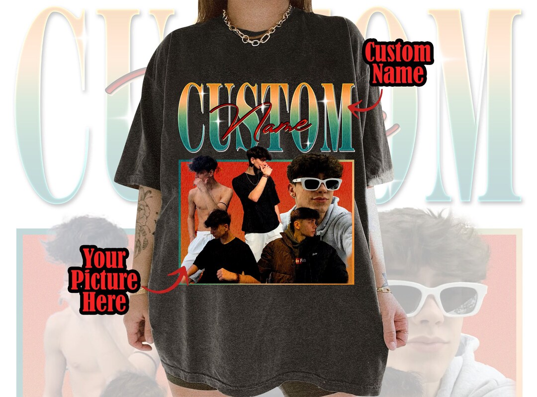 Custom Vintage Photo T-shirt, Personalised Shirt With Your Own Picture ...