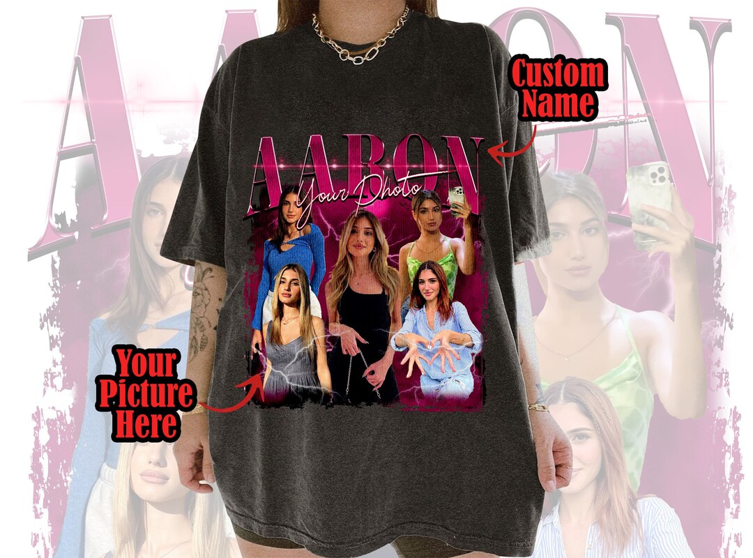 Personalised Photo T-shirt Custom Graphic Tee With Your Picture or Logo ...